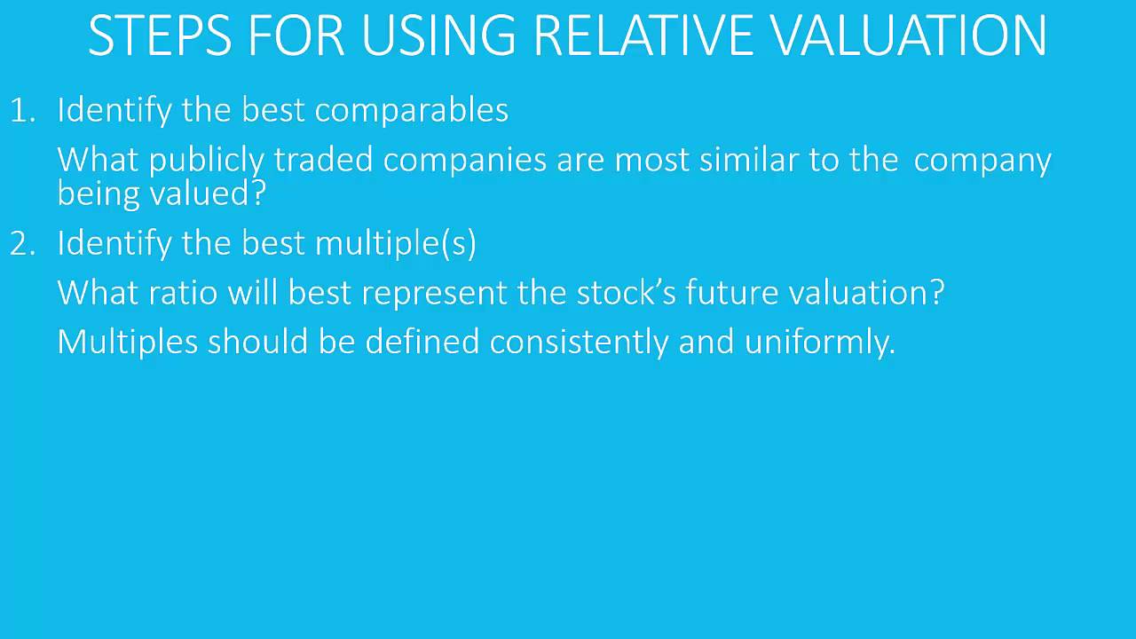 Steps to Relative Valuation - YouTube