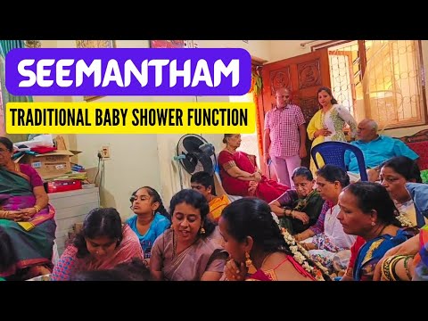 Traditional SEEMANTHAM function | South Indian festival | Baby shower ...