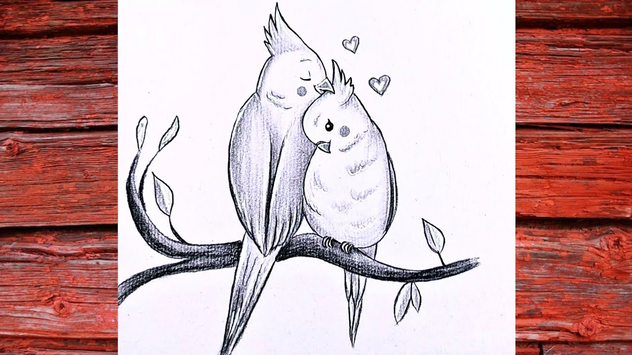 How to draw best friends/ Spring Landscape drawing step by step in ...