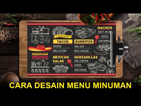 CARA DESAIN MENU CAFE UNIK | COREL DRAW X7 - YouTube