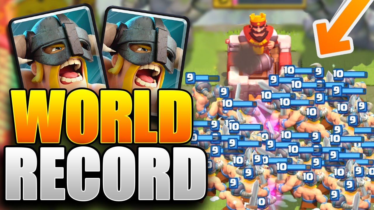 24 ELITE BARBARIANS! "NEW WORLD RECORD!" Clash Royale - Most ELITE ...