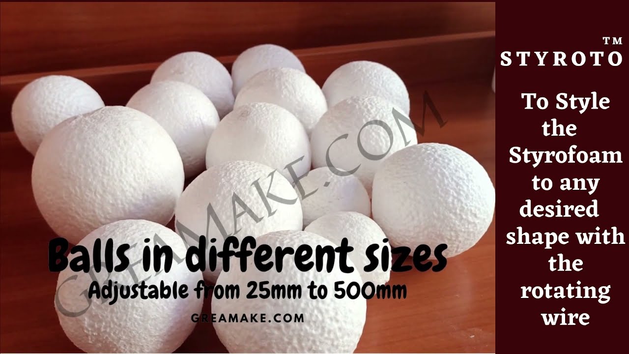 Styroto - StyroFoam EPS Thermocol ball, cone making machine - YouTube