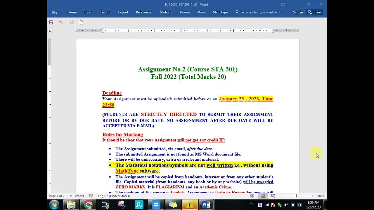 Sta301 Assignment 2 Fall 2023 with solution file 100% Correct - YouTube