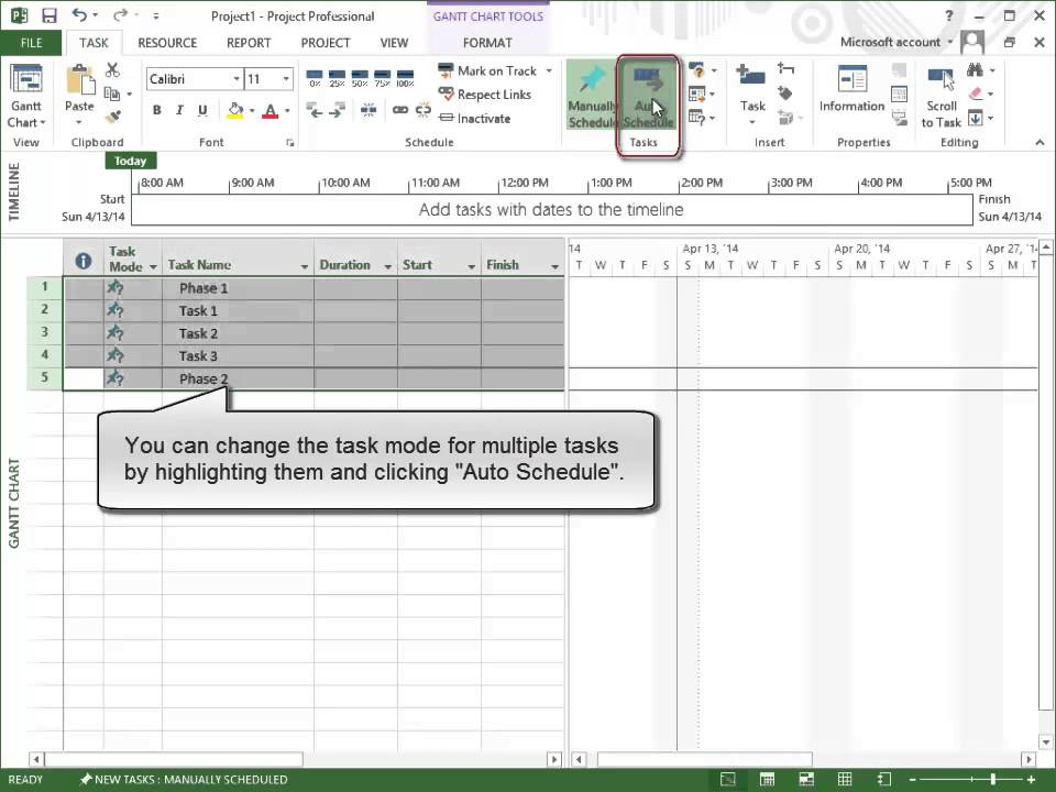 MS Project - List Tasks - YouTube
