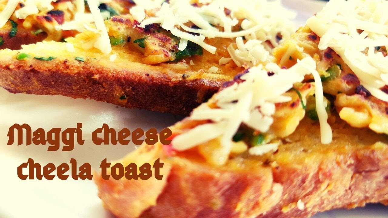 Maggi cheese cheela toast recipe | Besan chilla toast | Besan bread ...