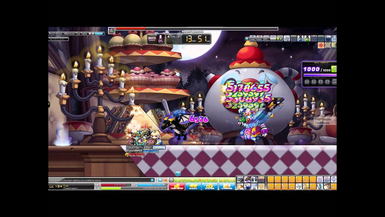 Maplestory : Level 184 Evan Soloing Root Abyss Bosses - YouTube