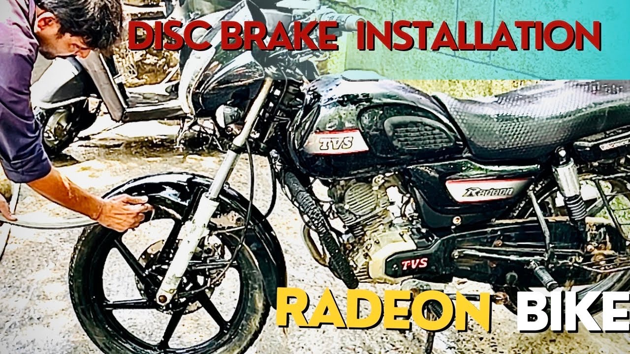 TVS Radeon bike How to install Disc break || How To Improve Mileage ...