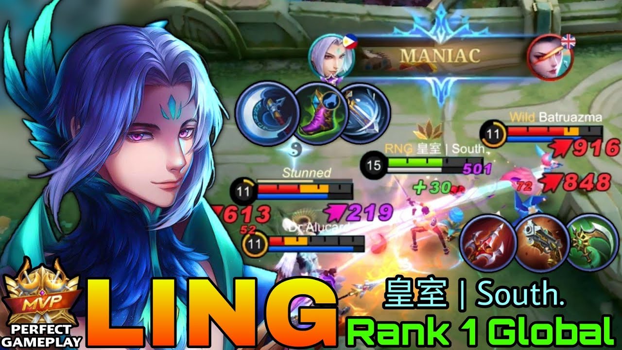 Perfect MANIAC Ling 88% Current Win Rate - Top 1 Global Ling by 皇室 ...