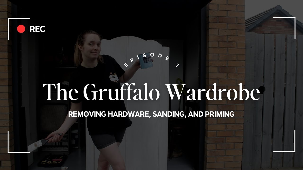 Gruffalo Mural Wardrobe - Episode 1 - Sanding & Priming - YouTube