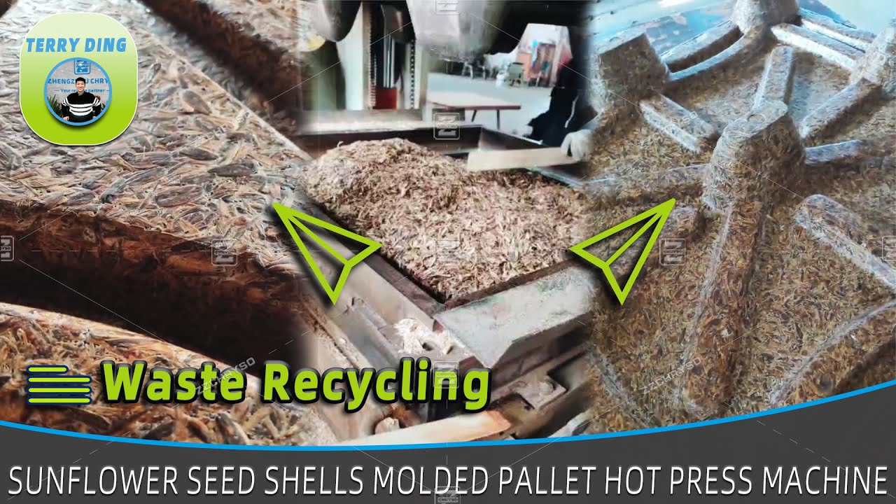 Waste Recycling - Sunflower Seed Shells Molded Pallet Hot Press Machine ...