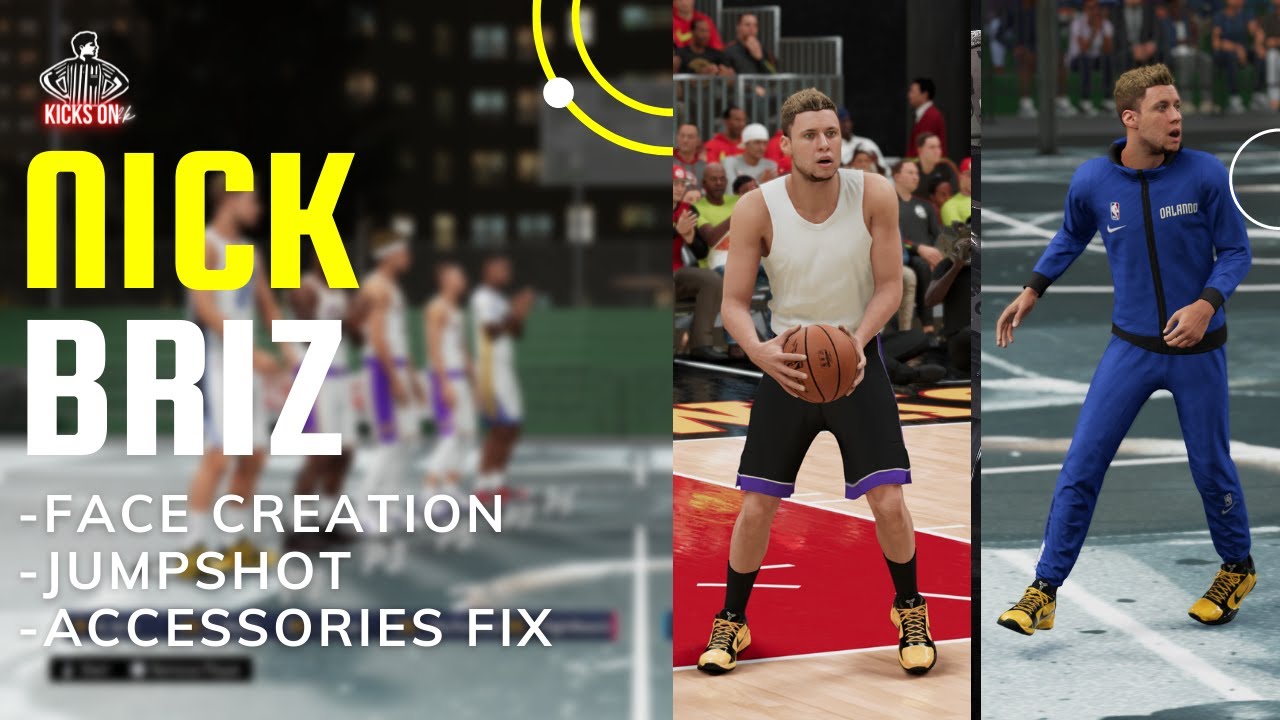 Nick Briz Face Creation, Jumpshot and Accessories fix In NBA2K21 - YouTube