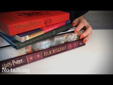 ❤️💛Harry Potter Books!📚• ASMR • Different textures • Tapping & scratching • No talking