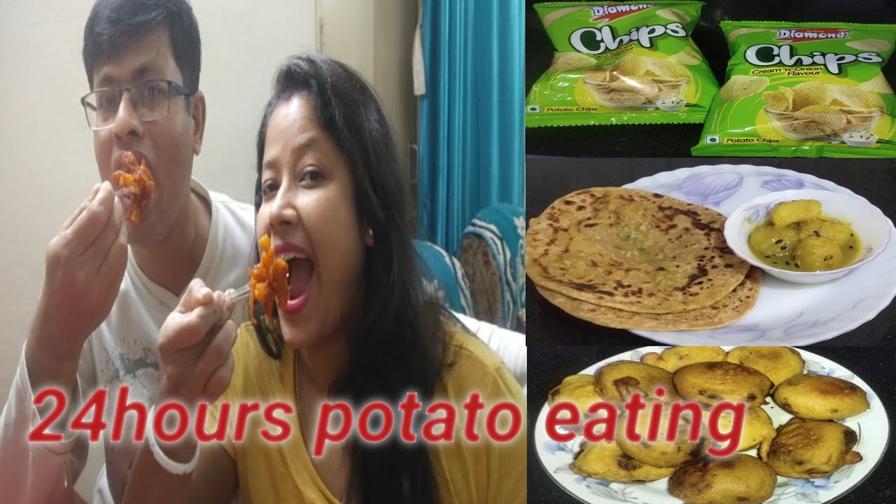 We Ate Potatoes For 24Hours /24 Hours Challange/Potato Eating Chalange🥔 ...