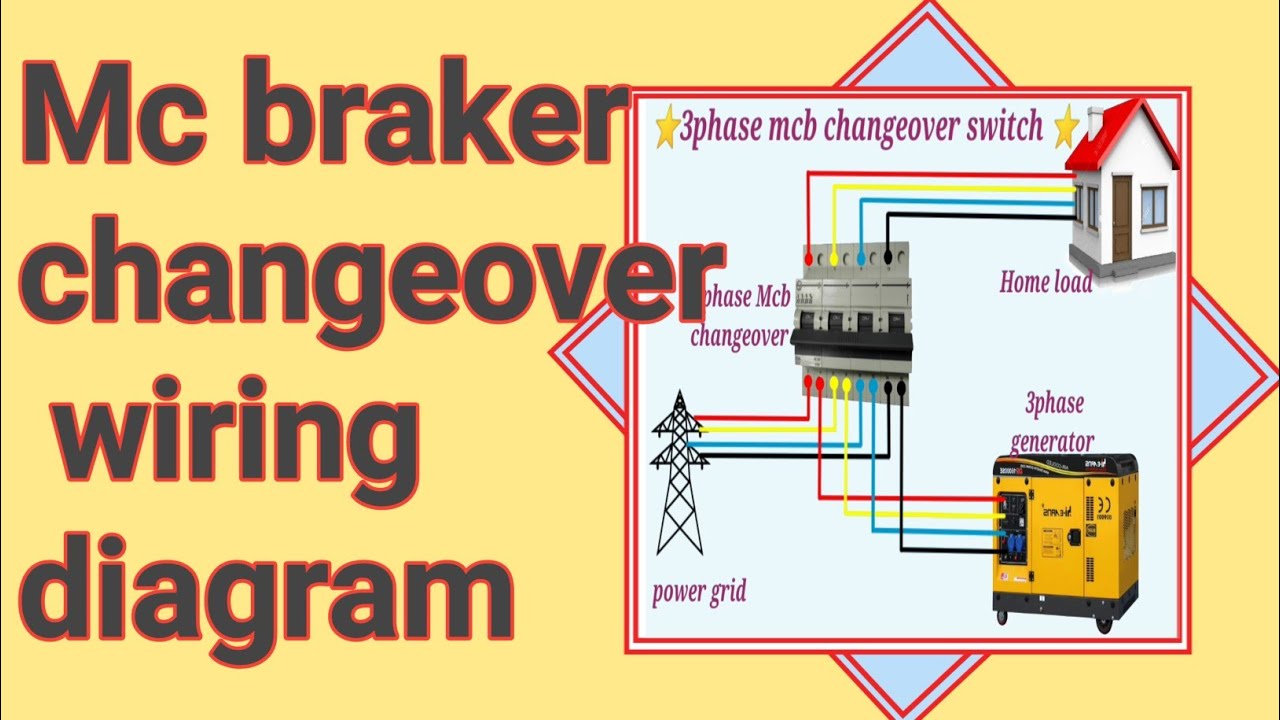 4 pole mcb changeover connection||3 phase mcb changeover connection ...