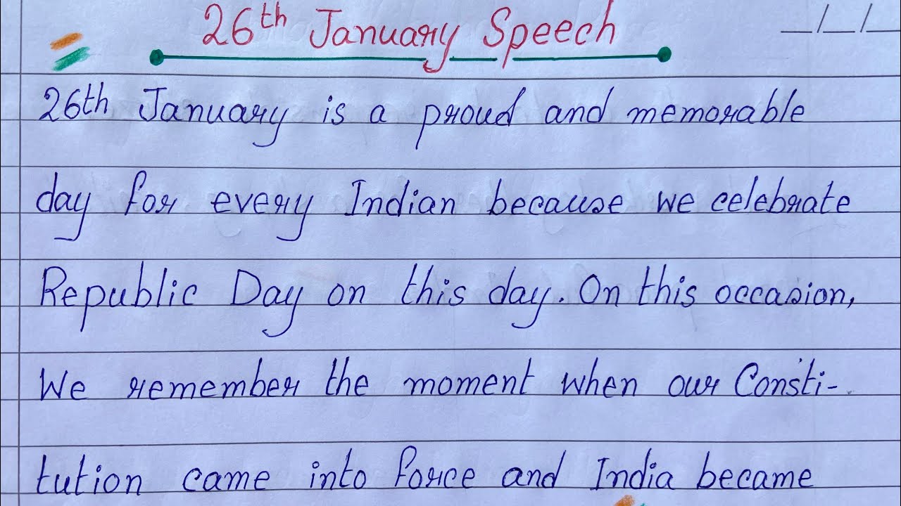 26th January Speech in English | Republic Day Speech 2026 🇮🇳🫡 - YouTube