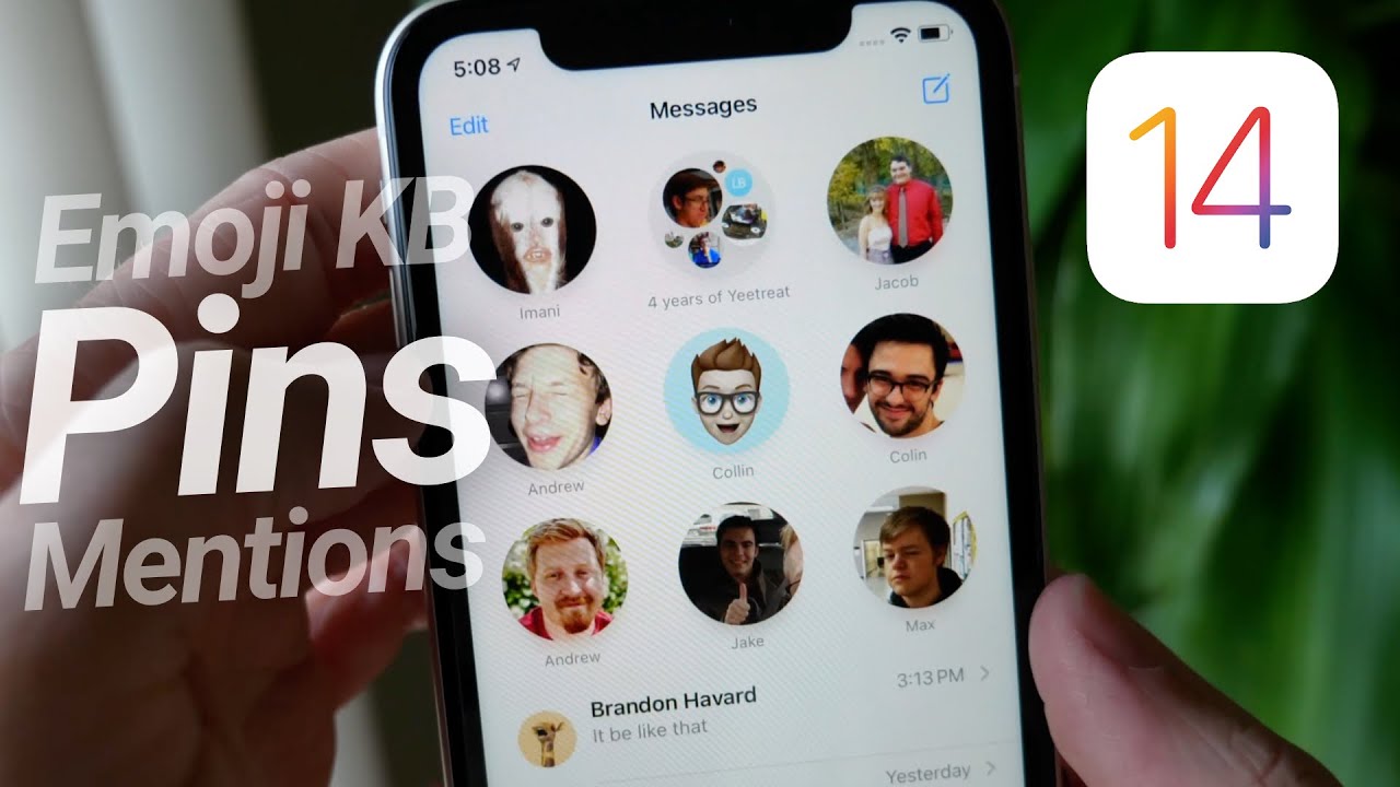 iOS 14 Messages: Pins, Mentions & Emoji Keyboard! - YouTube