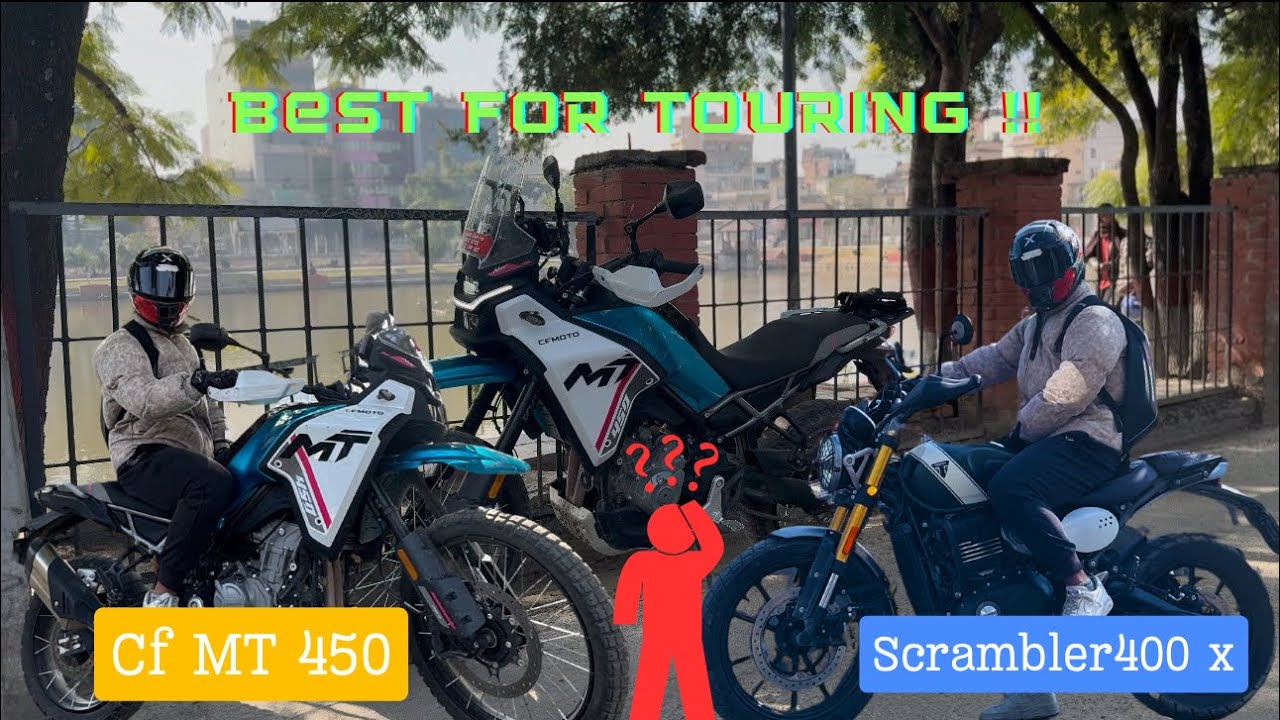 CF motor MT 450 // scrambler 400 X test ride || Two beast on one video ...