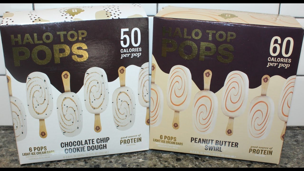 Halo Top Pops: Chocolate Chip Cookie Dough & Peanut Butter Swirl Review ...