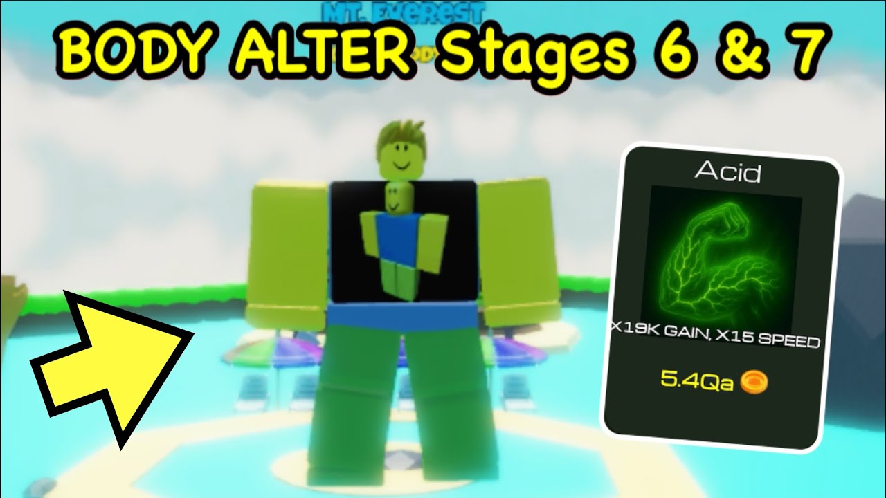I Unlocked BODY ALTER Stages 6 & 7 in Roblox TRANSCENDENT LIFTING ...