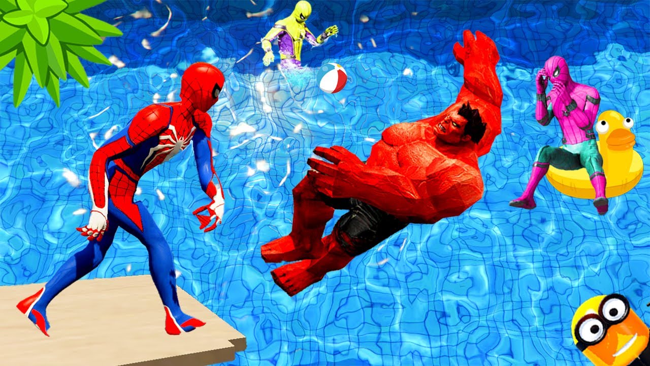 GTA 5 Iron Spiderman Epic Water Ragdolls and Fails | Iron Spiderman Jumping in Swimming Pool ...