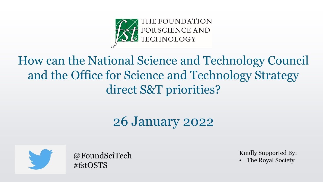 How can the NSTC and the OSTS direct S&T priorities? - 26 January 2022 ...