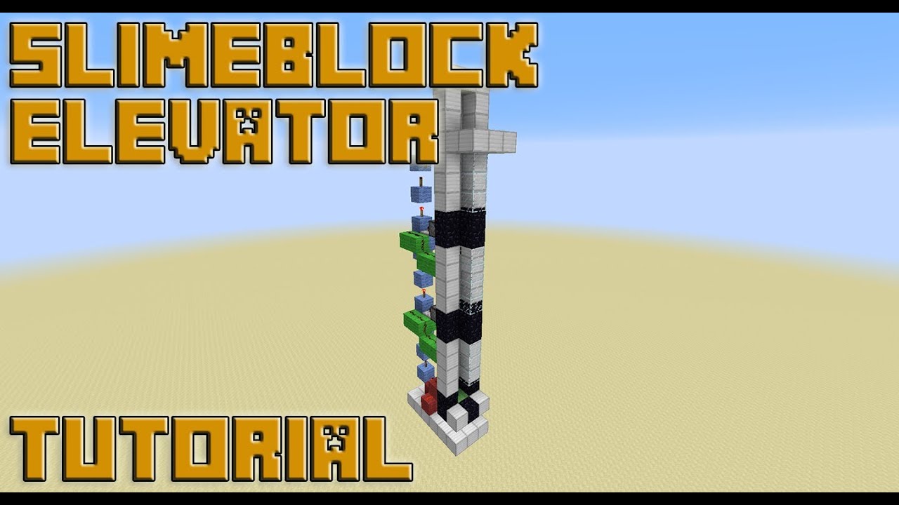 Minecraft 1.8+ Slimeblock Elevator Tutorial - YouTube