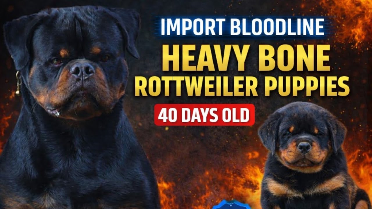 “🔥 Heavy Bone Rottweiler Puppies | 40 Days Old | Import Bloodline | KCI ...