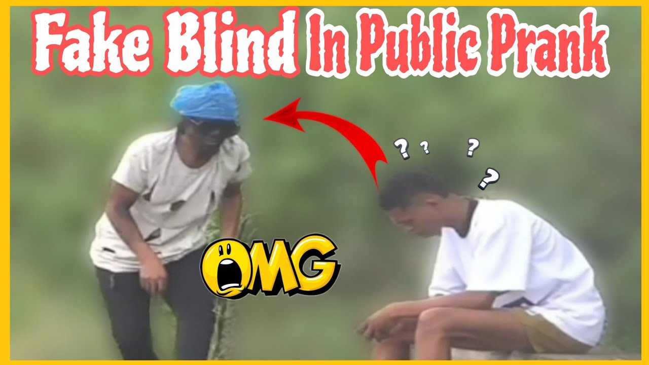 Fake Blind In Public Prank - YouTube