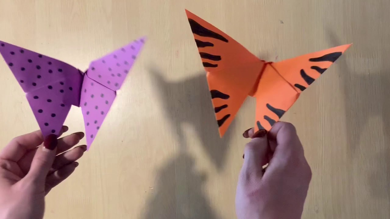 2nd and 3rd Grade Origami Butterfly - YouTube