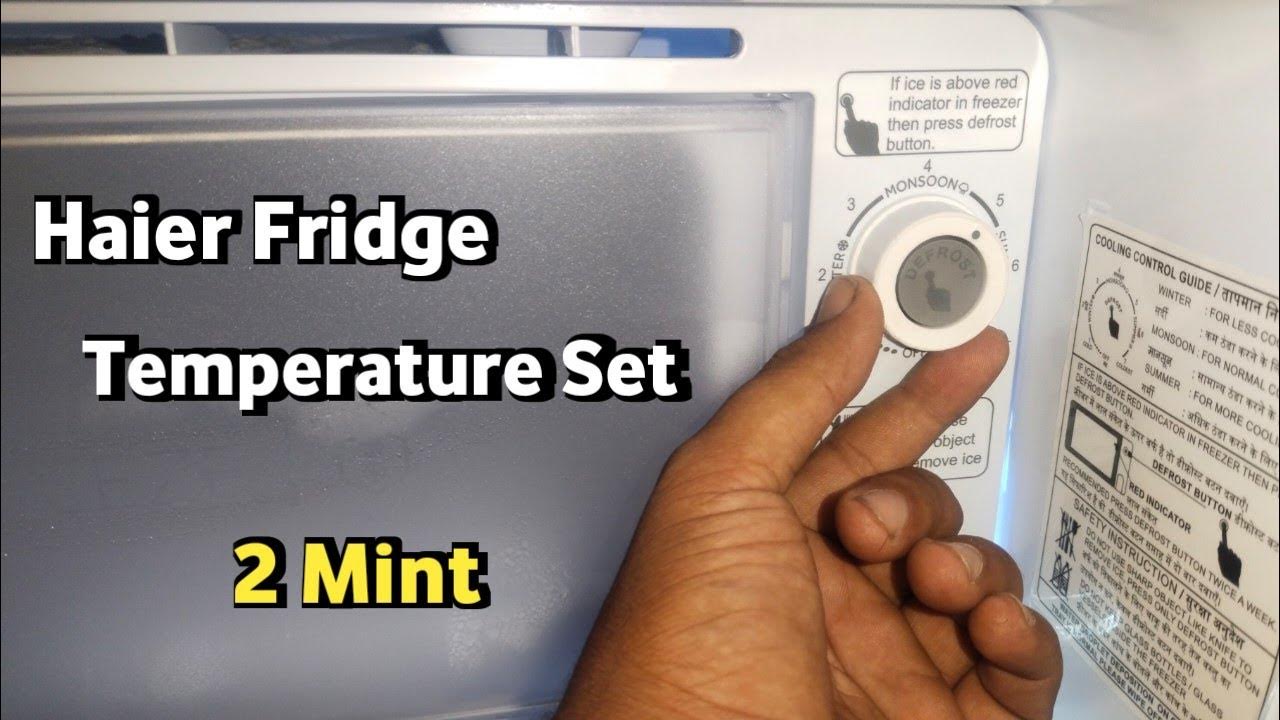 Haier fridge temperature setting - YouTube