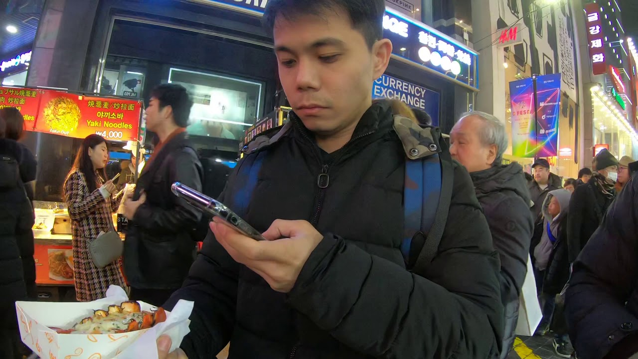 Let’s eat at Myedong dong market - YouTube