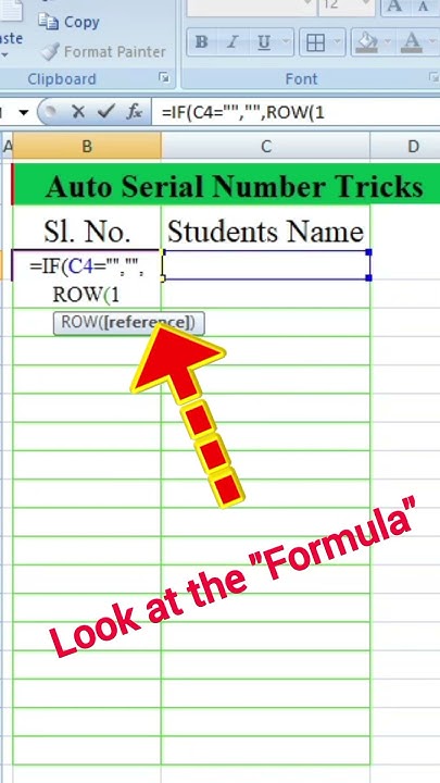 📊Excel में Auto Serial Number कैसे लगाएं? How to apply "Auto Serial Number" in Excel. Power of ...