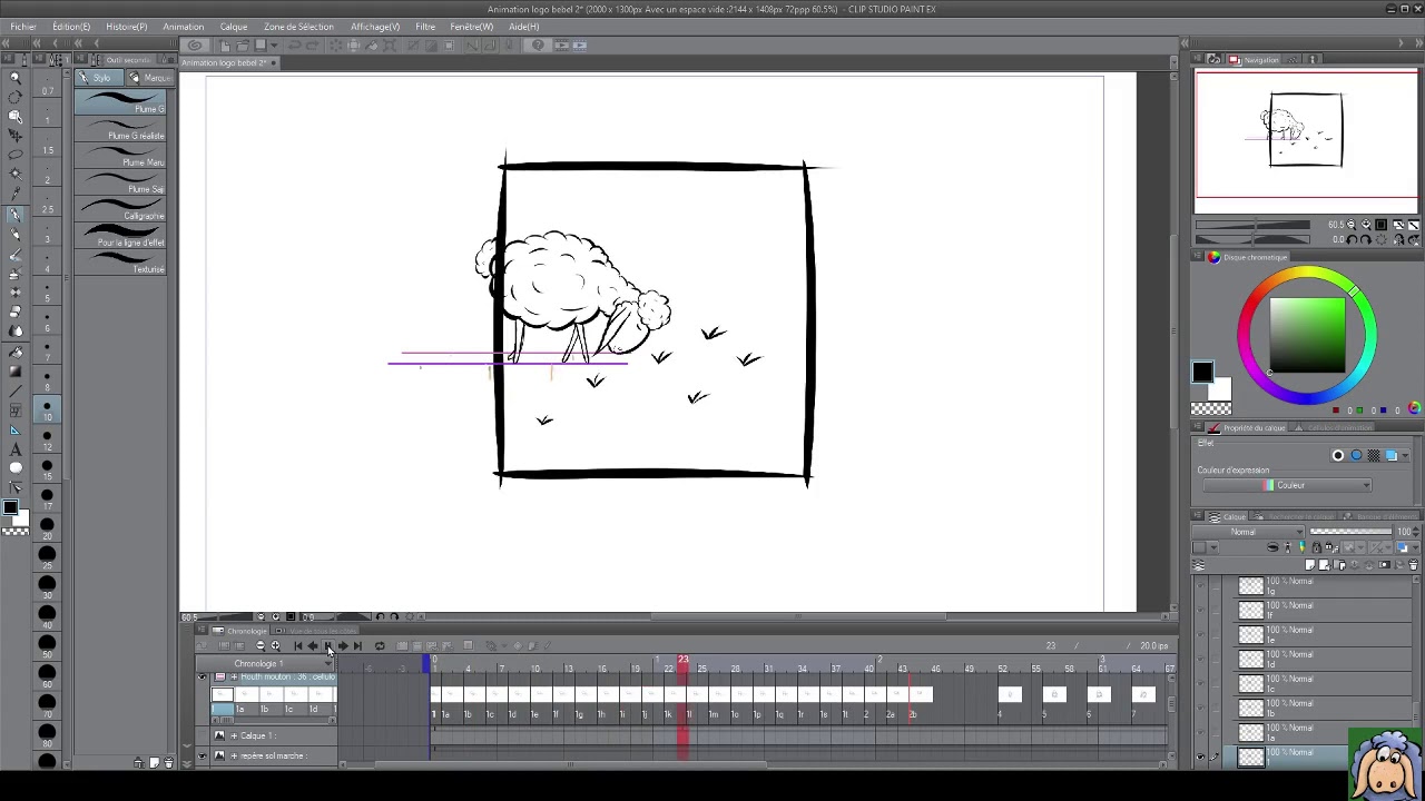Traditionnelle Hand-made Animation avec Clip Studio Paint - YouTube