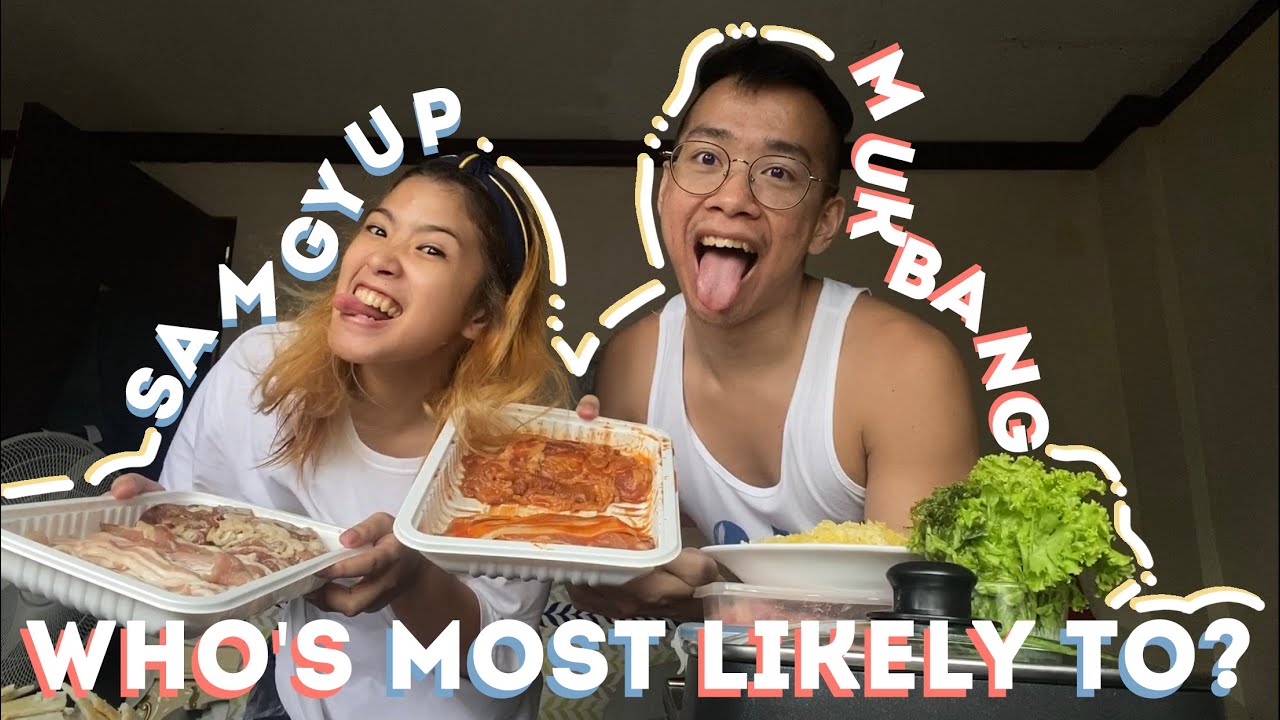 Samgyup Mukbang + Who's Most Likely To (A Sibling Tag) - YouTube