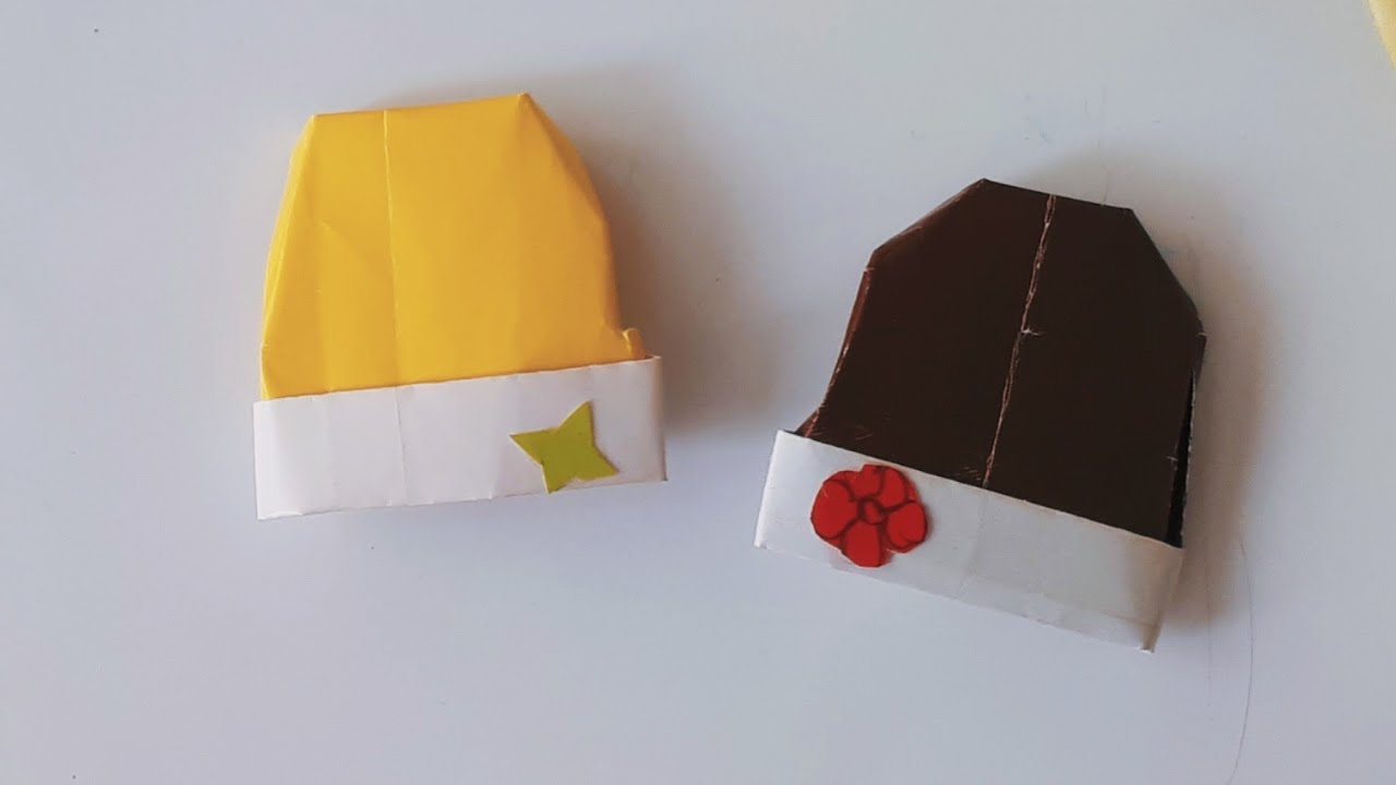 Origami Knitted Hat / Winter Hat/ OrigamiPaperCraft/DIY Origami Hat ...