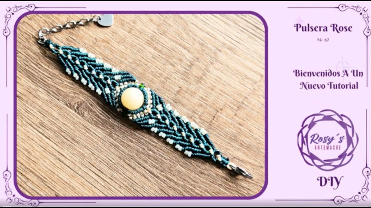 DIY Pulsera fácil en macramé. Te enseño paso a paso a elaborar esta ...