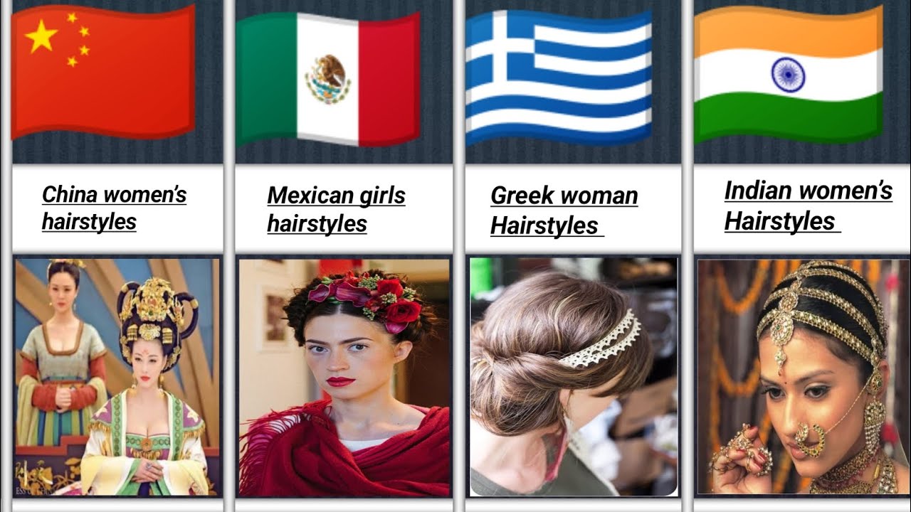 Hairstyles From Different Countries - YouTube