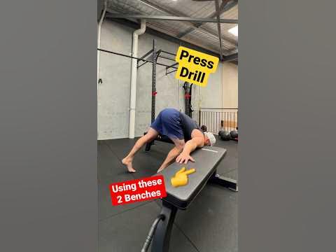 Press Handstand Drill using 2 Benches - YouTube