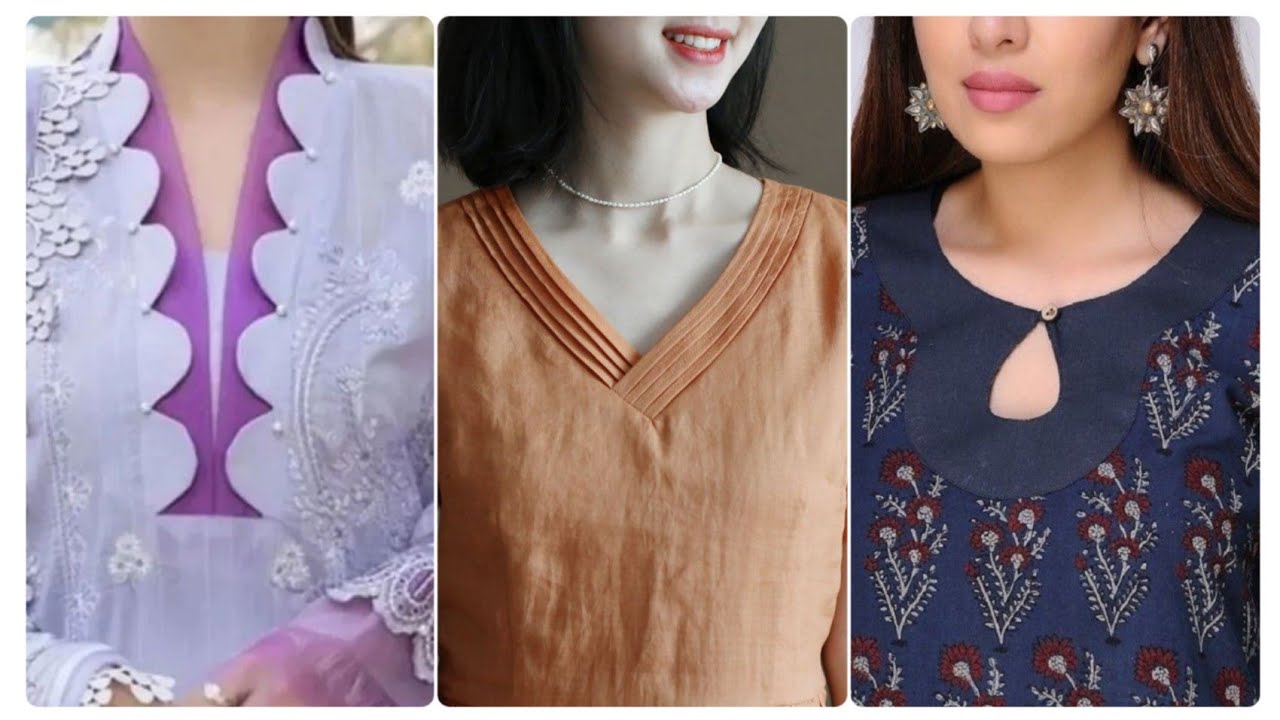 Most Beautiful Neck Designs For Kurtis - YouTube