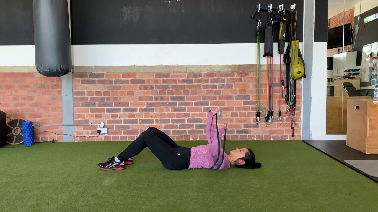 FlexFit Resistance Band Exercise library: Banded Suppine Flyes - YouTube