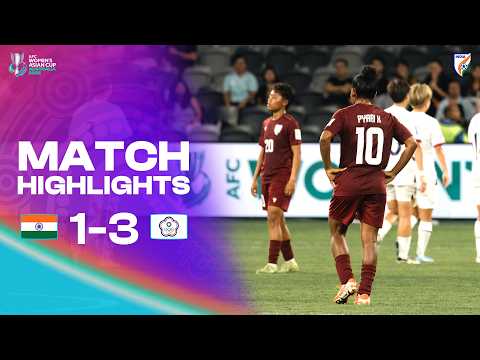 India 1-3 Chinese Taipei | AFC Women's Asian Cup Australia 2026 | Match Highlights