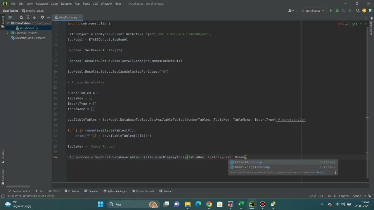 Python ile ETABS API - 10 - YouTube