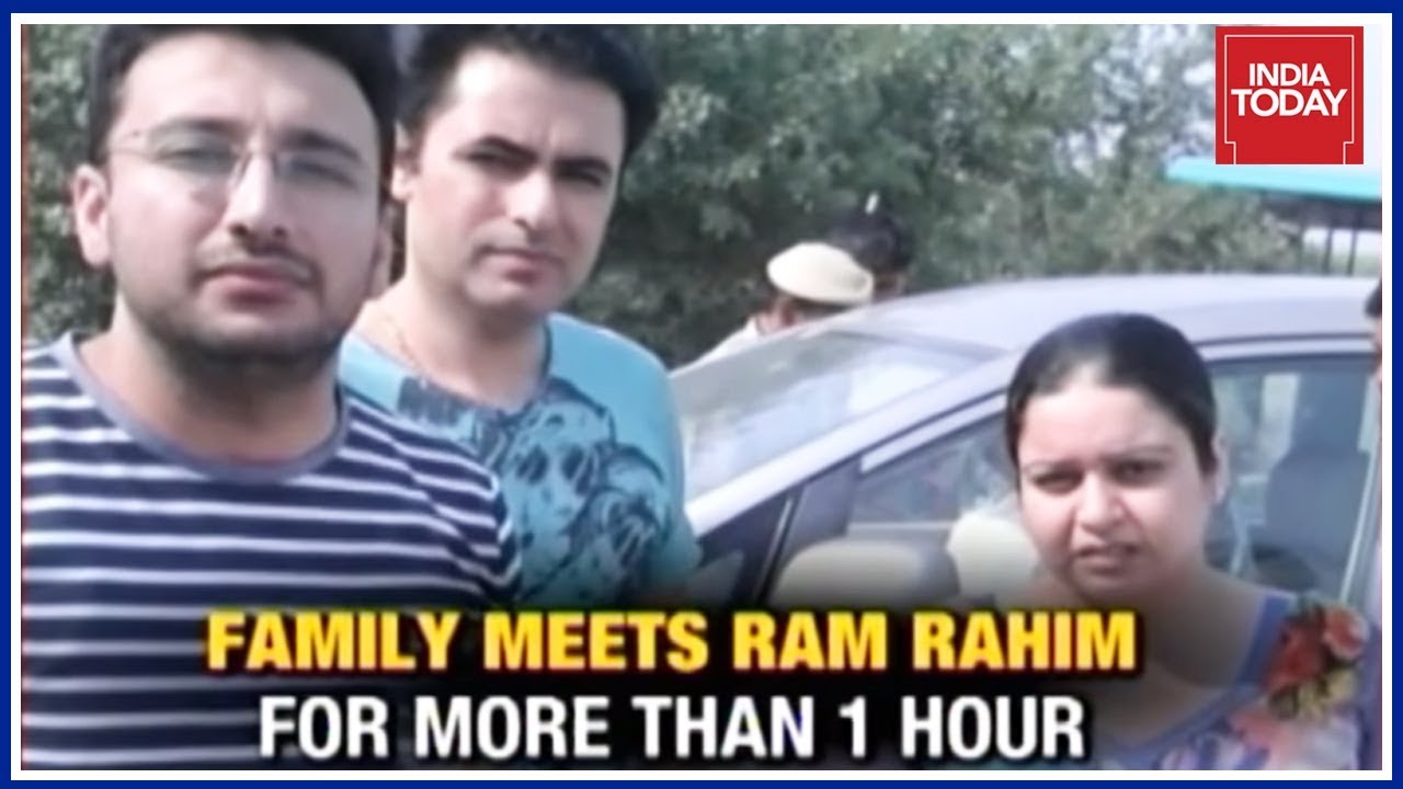 Family Of Gurmeet Ram Rahim Met Him In Rohtak Jail - YouTube