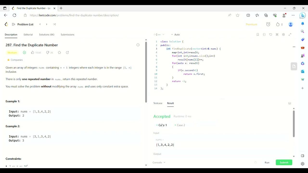 Find The Duplicate Number In The Array Youtube