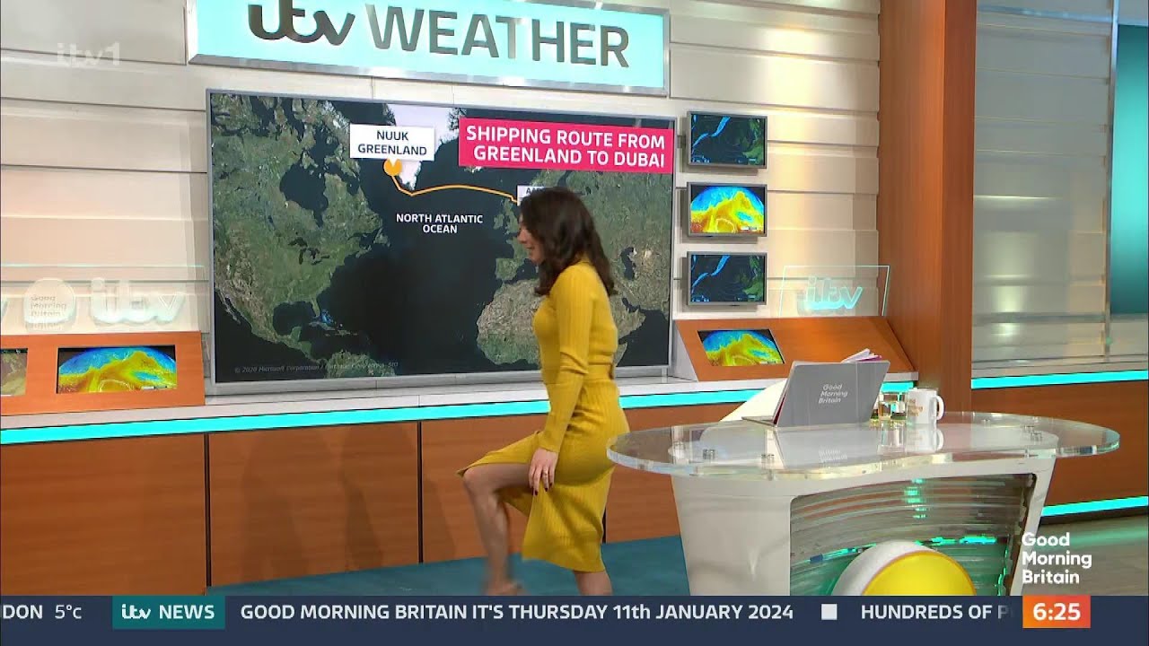 Laura Tobin - GMB Weather 11Jan2024 - YouTube