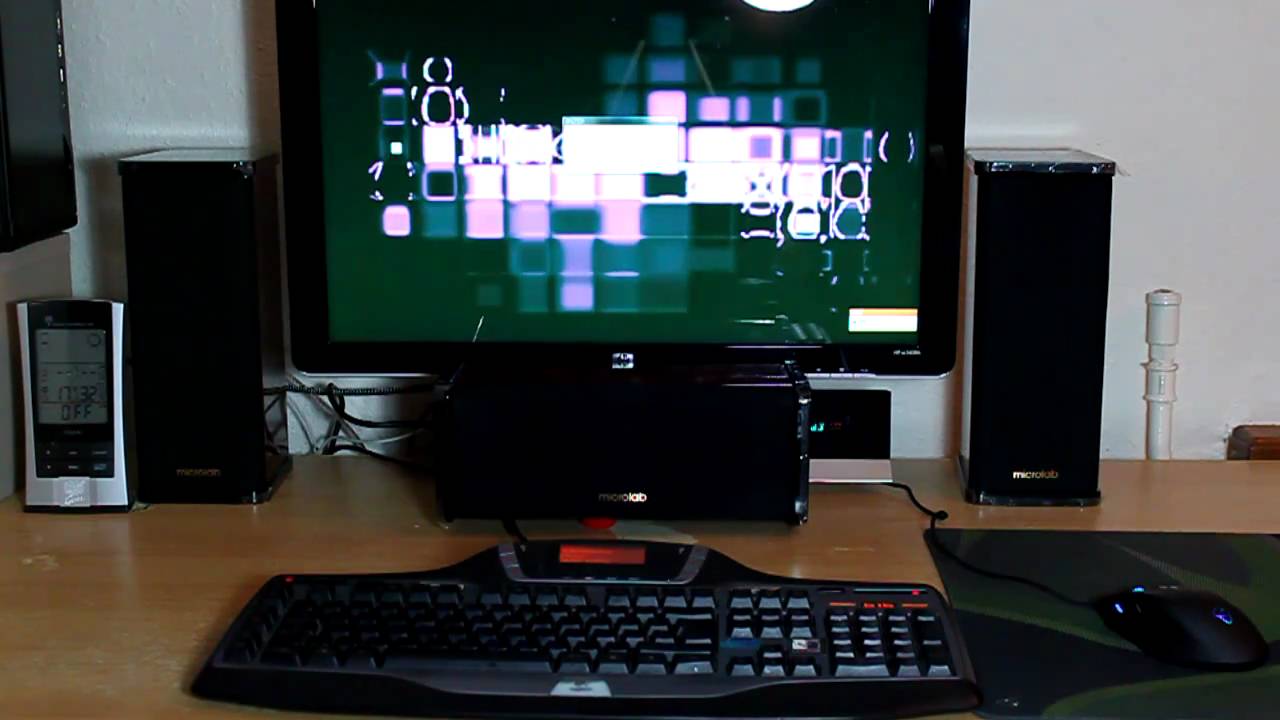 Microlab H-600 kolonėlių garso įrašas grojant Aural Float - Still Here - YouTube