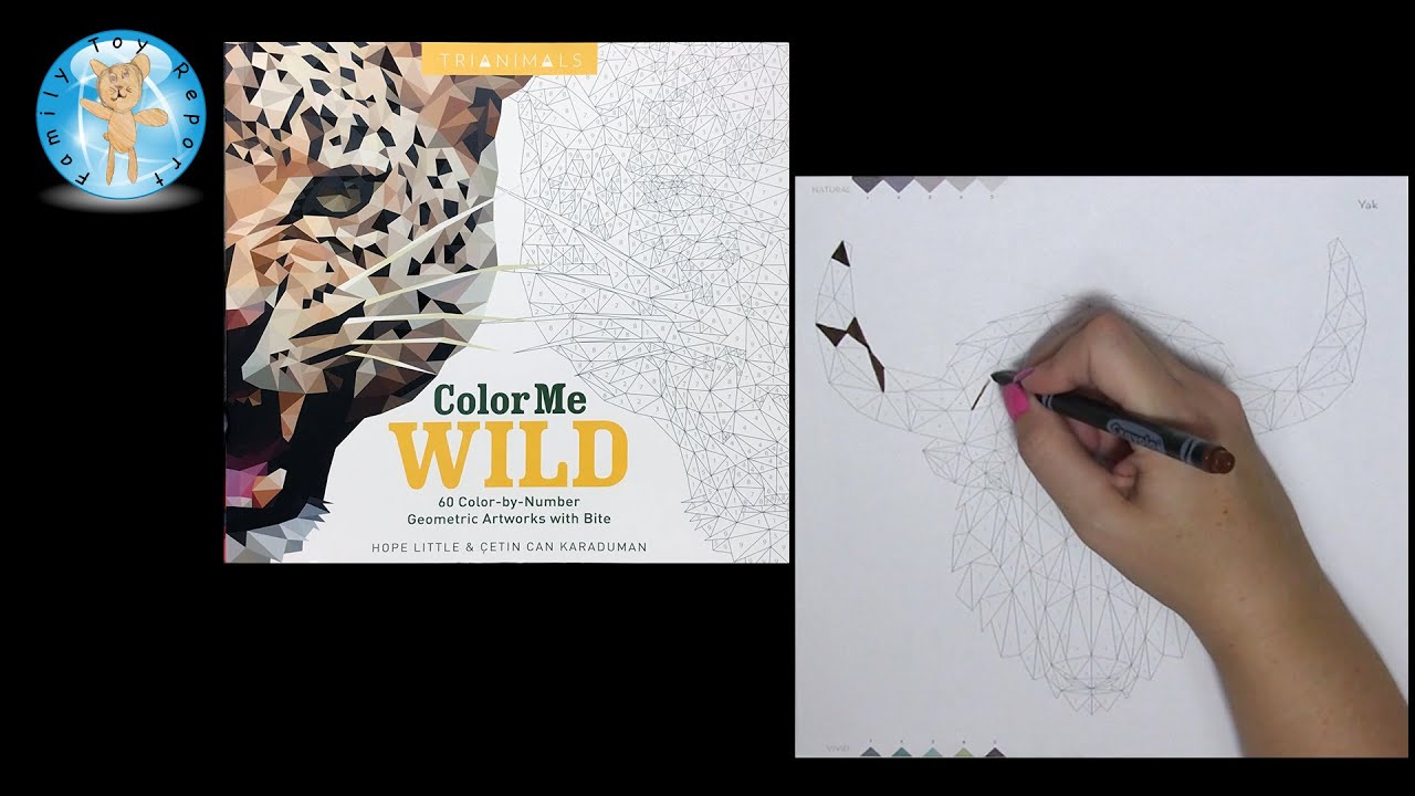 Trianimals Color Me Wild Color by Number Coloring Book Yak Time Lapse ...