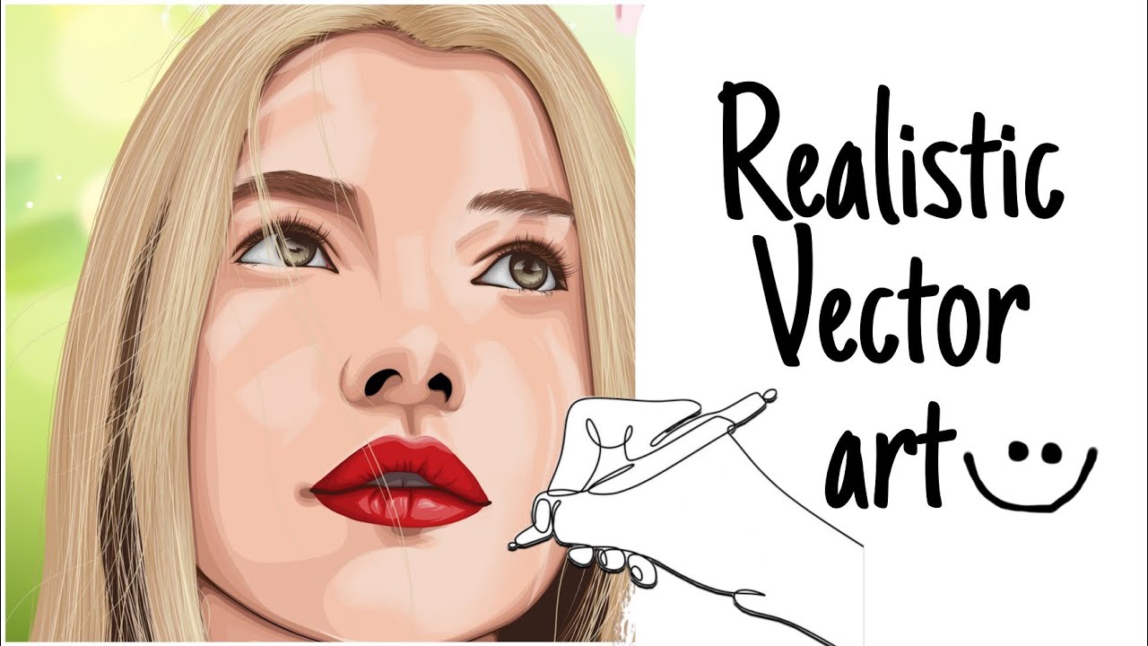 How to Make Realistic portrait in illustrator | Vector Art 🎨 - YouTube