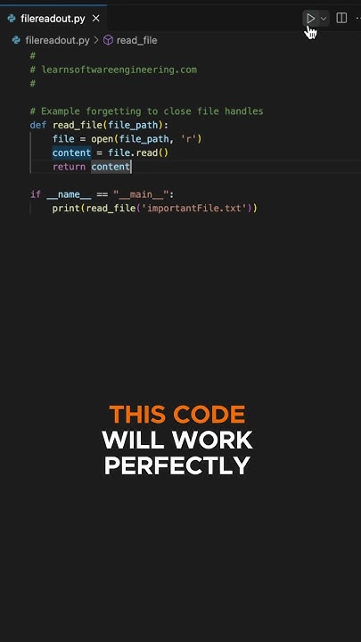 Never Do This In Python Pythonprogramming Filehandling Pythontips