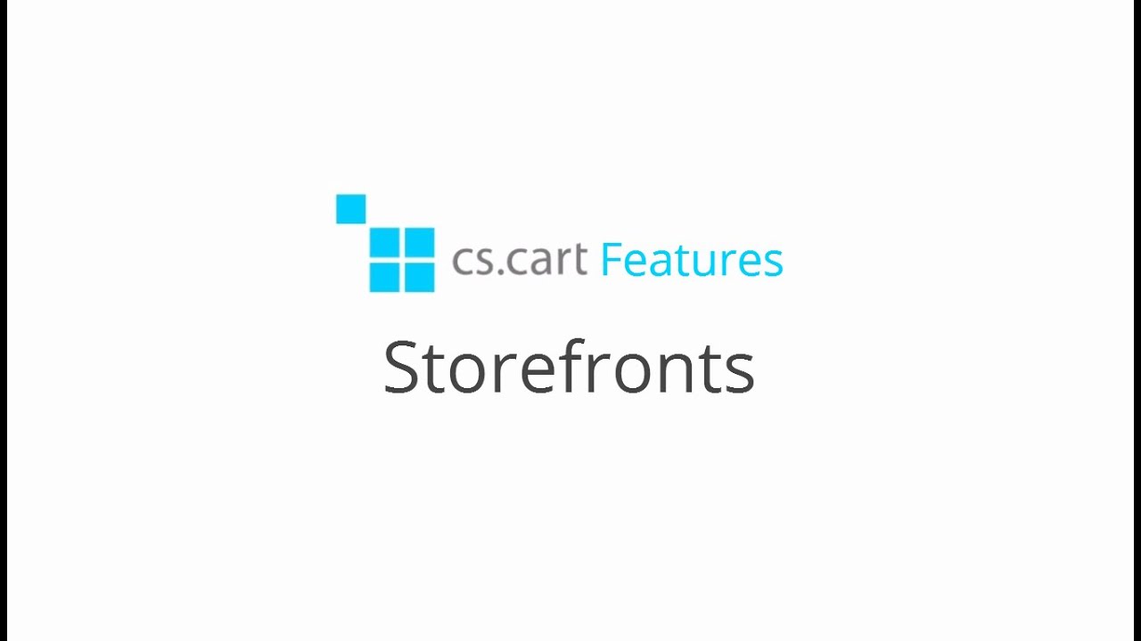 CS-Cart Shopping Cart. Features: Storefronts - YouTube